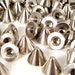 7mm Tall Silver Cone Spikes. Single Spike With Screw. Studsandspikes ...