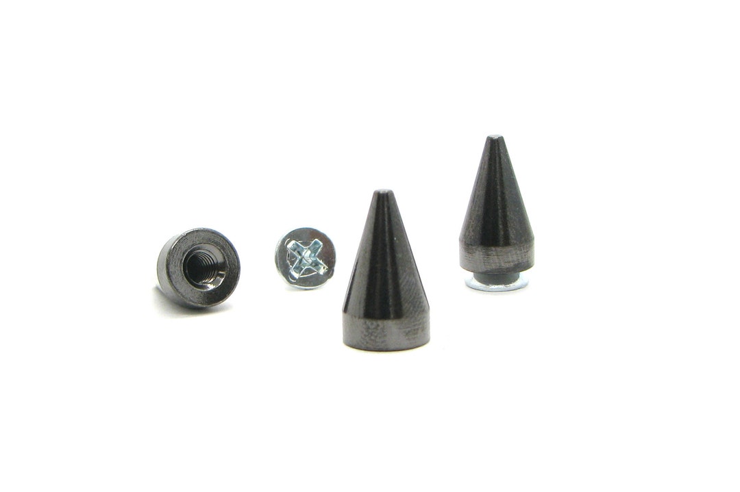 16mm (5/8") Black Cone Spikes. Bag of 20. Leathercraft or Glue-on ...