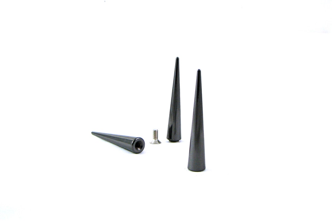 55mm (2") Gunmetal Screwback Cone Spikes. Bag of 20. Leathercraft or ...