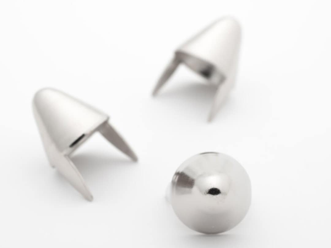 Tall Silver English77 Cone Studs - Bag of 100. for Denim and ...