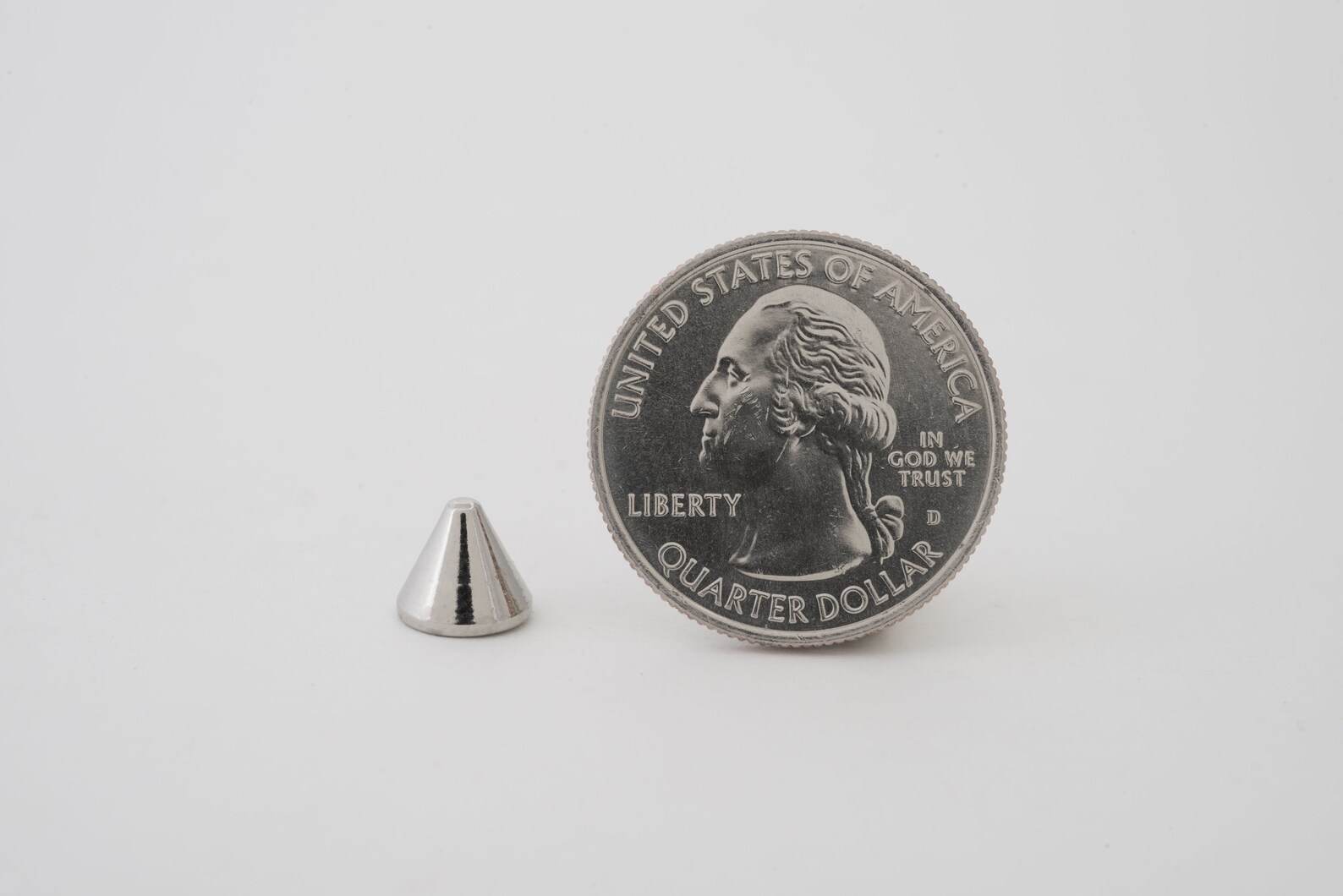 7mm Tall Silver Cone Spikes. Single Spike With Screw. Studsandspikes ...
