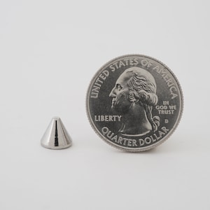 7mm Tall Silver Cone Spikes. Single Spike With Screw. Studsandspikes ...