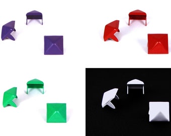 Bag of 100 Standard 1/2 Black Pyramid Studs for Punk Vintage Clothing ...