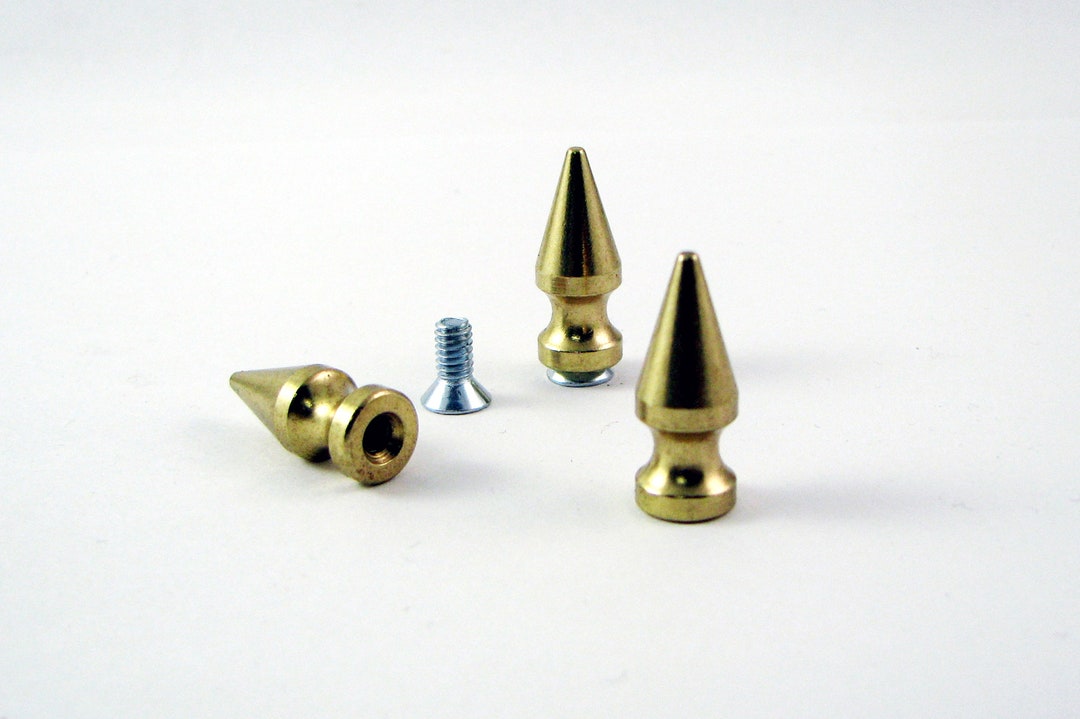 24mm Brass Screwback Tree Spikes. Bag of 20. Leathercraft or Glue-on ...
