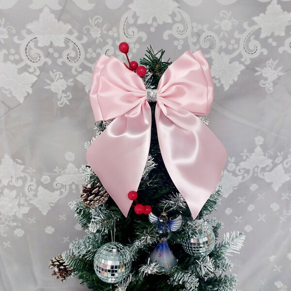 Christmas Tree Bow Topper - Etsy