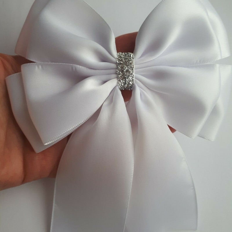 Large White Bows - Etsy UK