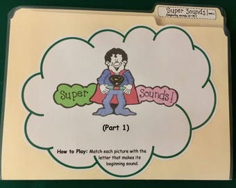 BEEP BEEP Beginning Sounds File Folder Game Ready to | Etsy