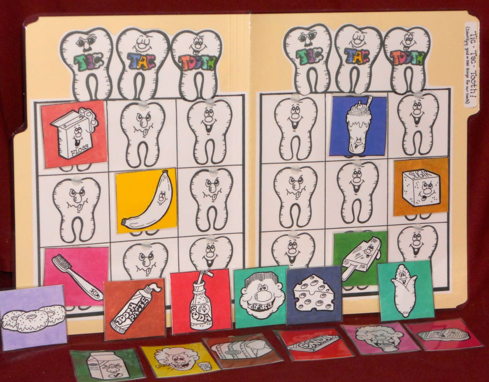 TIC TAC TOOTH Dental Health File Folder Game Ready to | Etsy