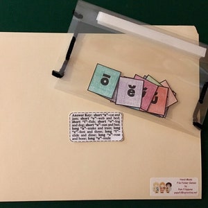 MONSTER MADNESS Vowels long and Short File Folder Game | Etsy