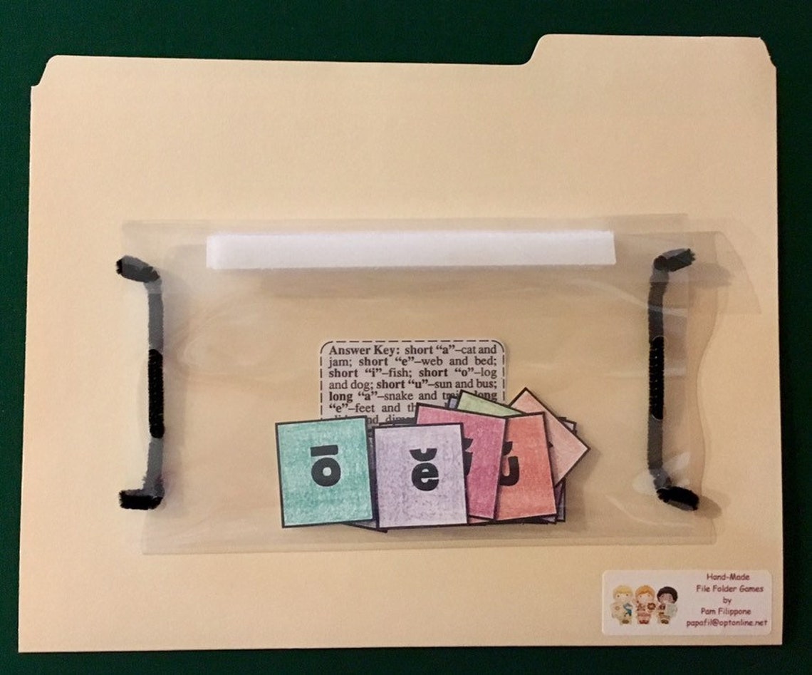 MONSTER MADNESS Vowels long and Short File Folder Game | Etsy