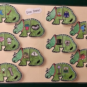 DINO DO-ERS Rhyming File Folder Game Ready to Play No | Etsy