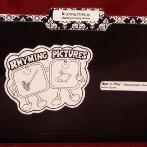 RHYMING PICTURES Rhyming File Folder Game Ready to Play | Etsy