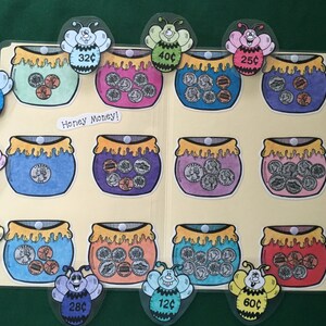 HONEY MONEY Money counting File Folder Game Ready to | Etsy