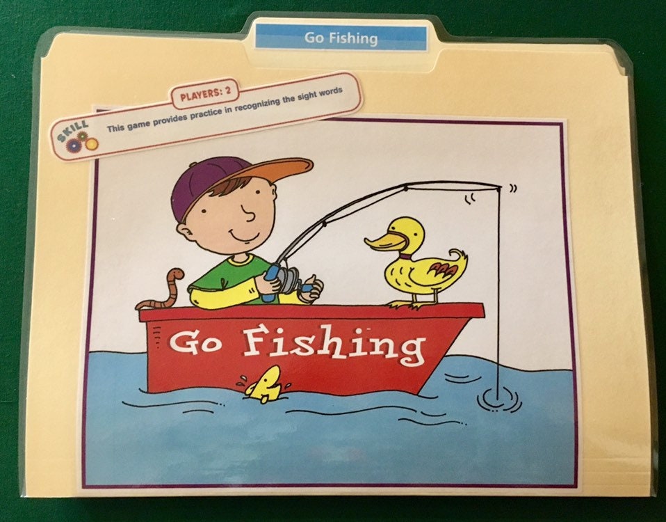 GO FISHING Sight Words File Folder Game Ready to play | Etsy