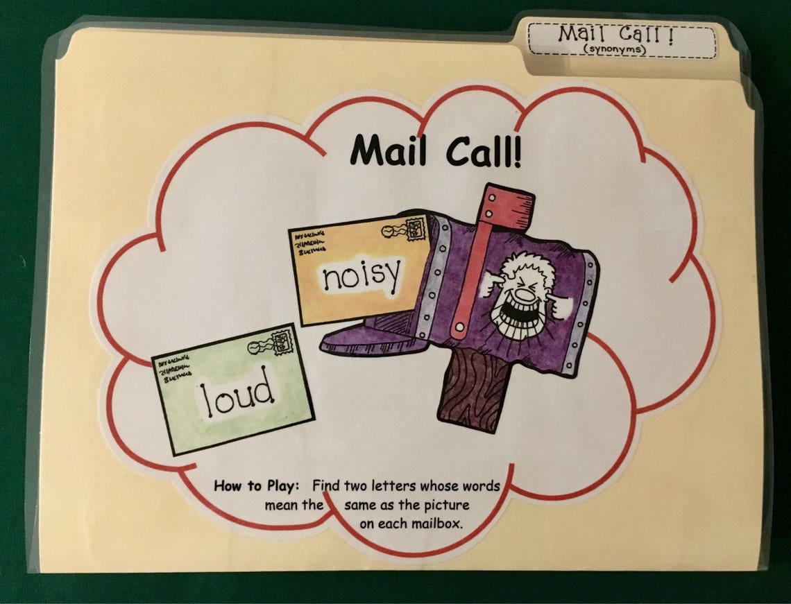 MAIL CALL Synonyms File Folder Game Ready to play No | Etsy