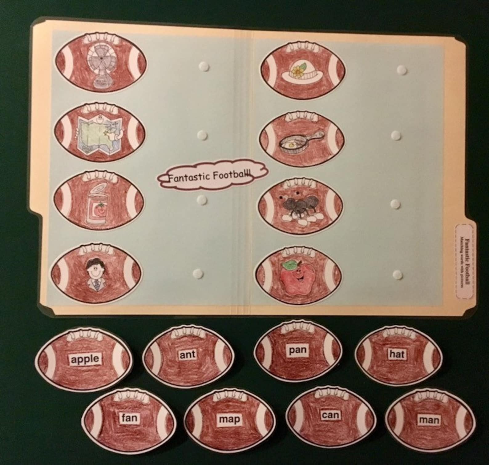 FANTASTIC FOOTBALL Matching File Folder Game Ready to | Etsy