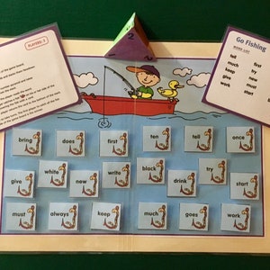 GO FISHING Sight Words File Folder Game Ready to play | Etsy