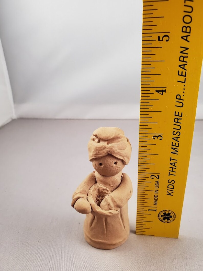 3 Unfinished Pecan Resin Figurine of Ethnic Girl With - Etsy
