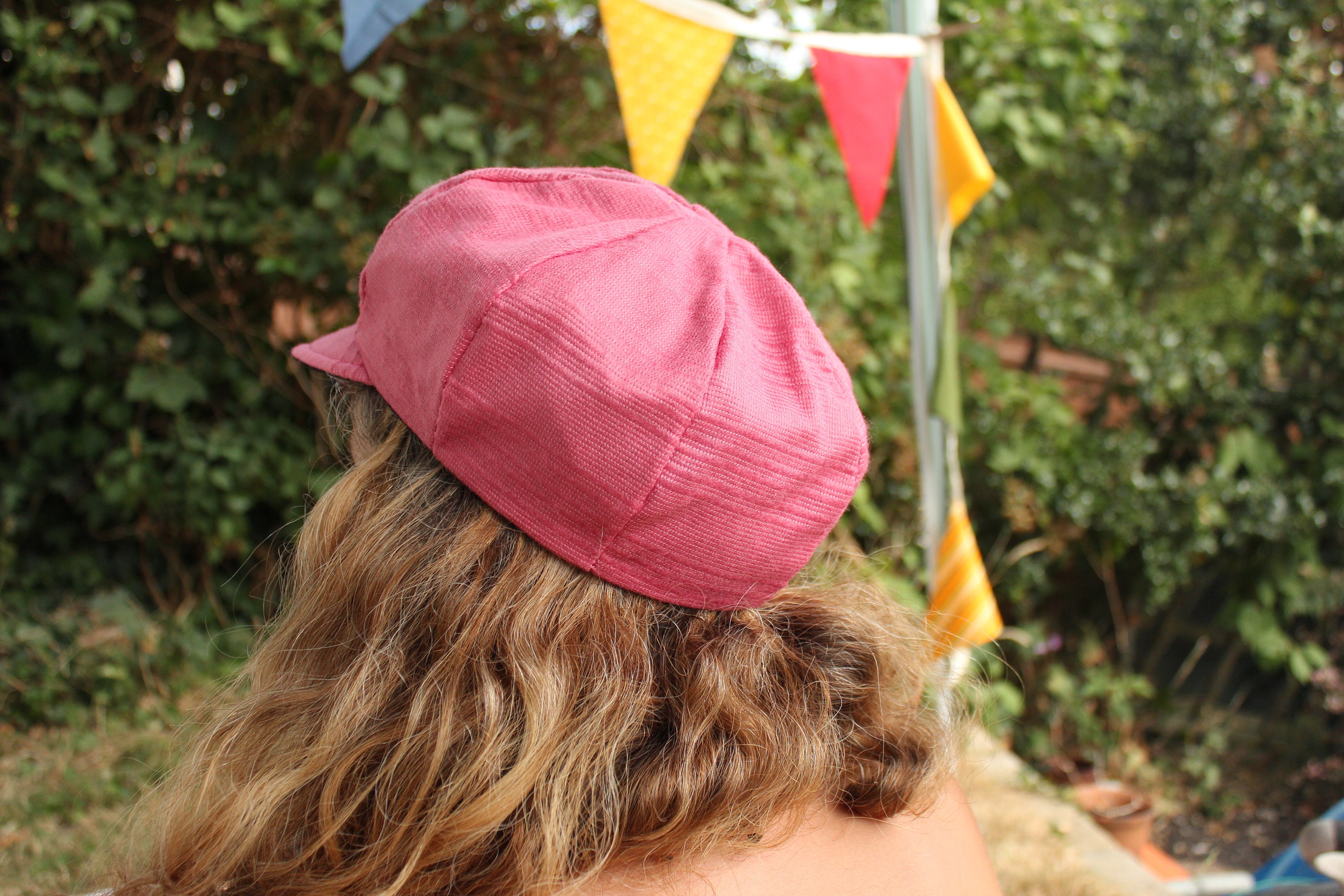 Pink Newsboy Hat Eight Piece Poorboy Cap | Etsy