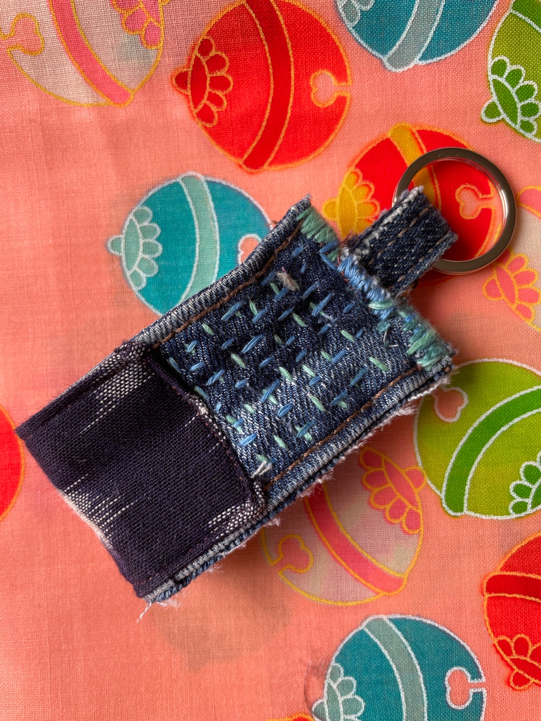 Sashiko/boro Denim Upcycle Key Ring - Etsy