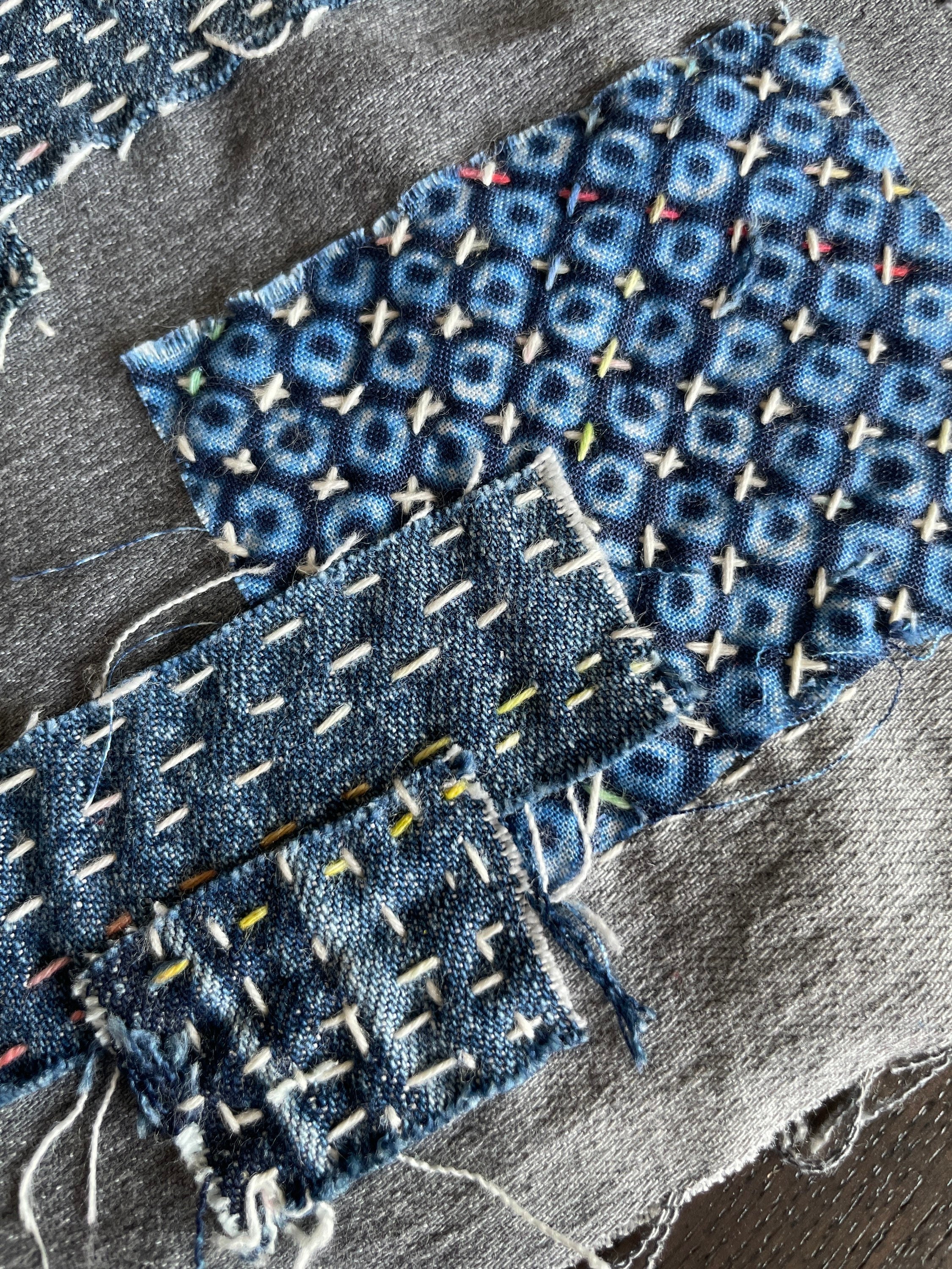 Boro Patchsashiko Denim Patchworkdenim Mending Itemupcycled - Etsy