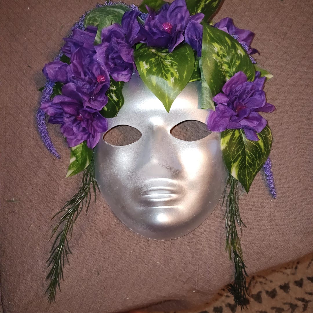 Mother Earth Goddess Mask: Woodland Fairy Foliage, One-of-a-kind - Etsy