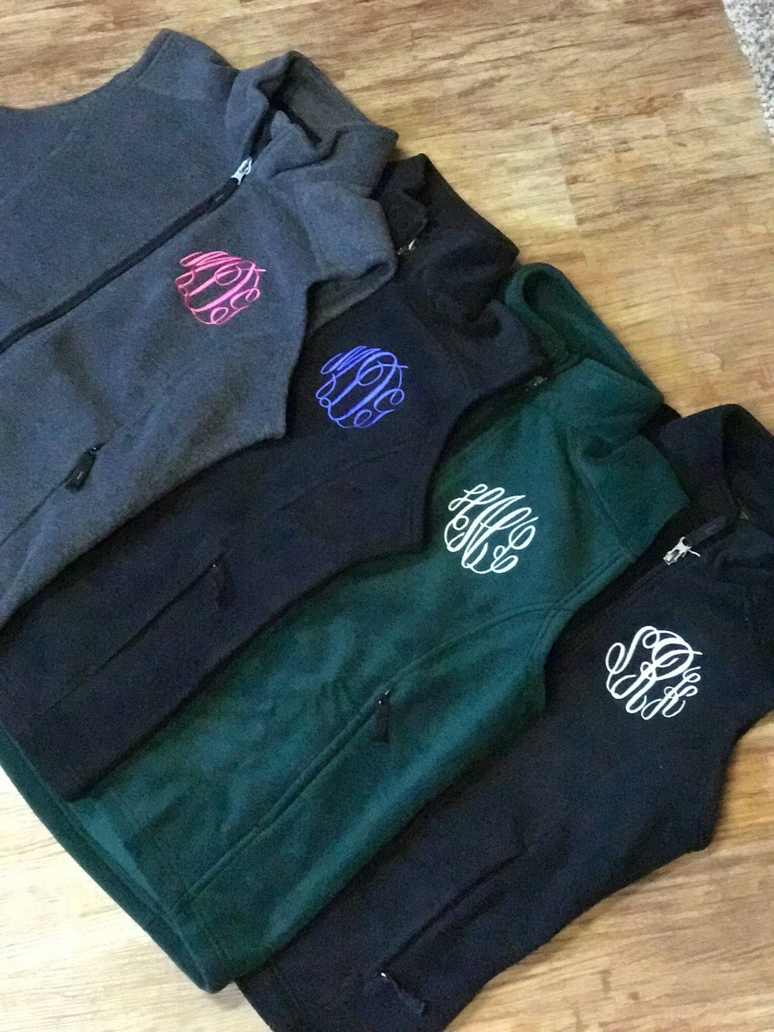 Monogram Fleece Vest - Etsy