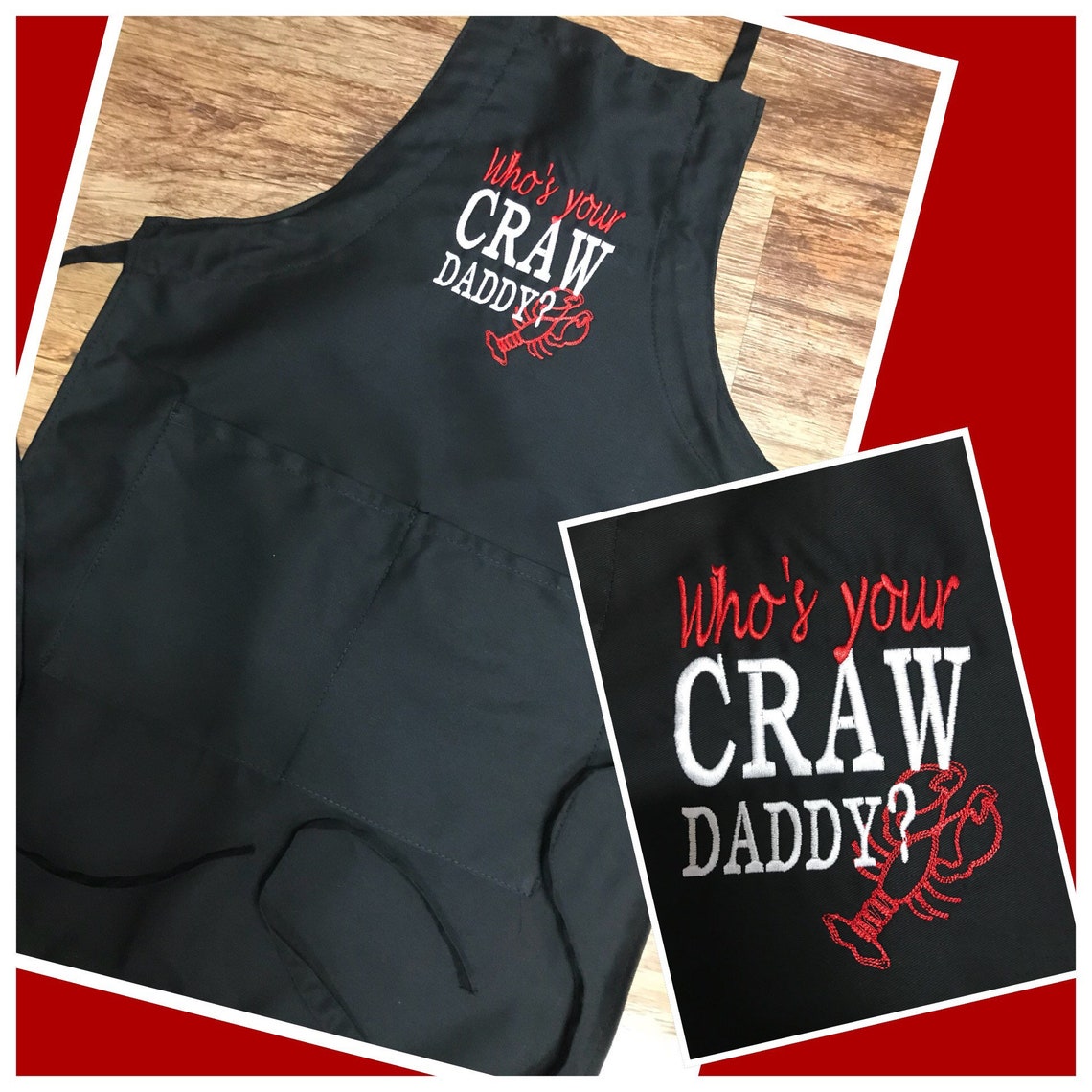 Who's Your Craw Daddy Apron | Etsy