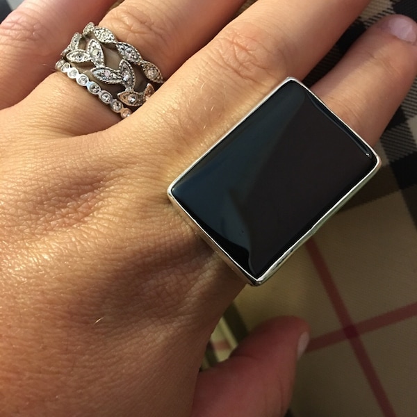 Black Onyx Rings - Etsy