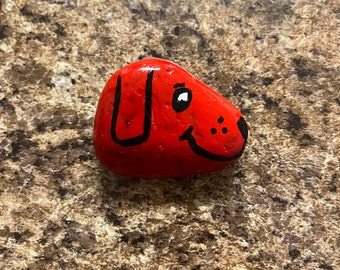 Hand Painted Dog Rock - Etsy