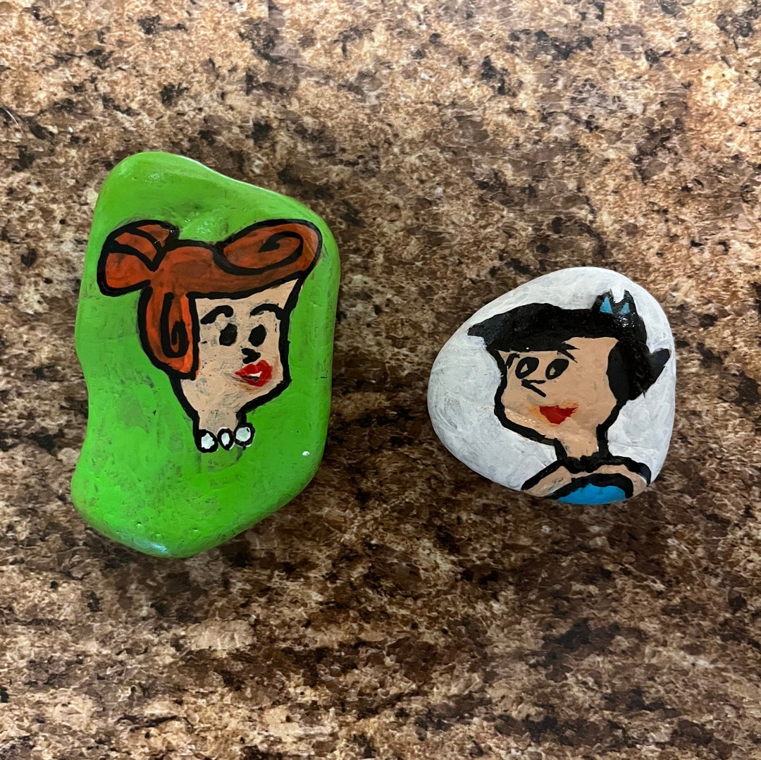 Hand Painted Flintstone Rocks - Etsy