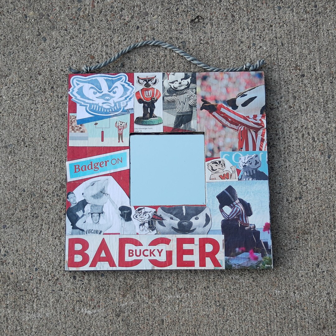 Badger on Decoupage Mirror - Etsy