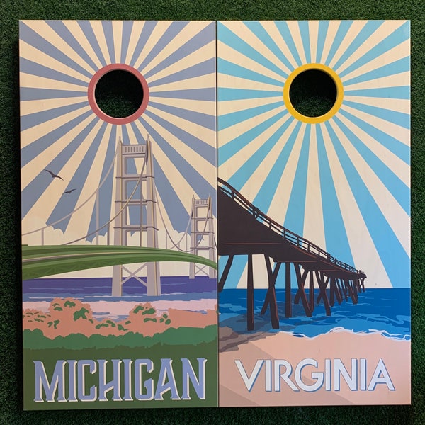 Michigan State Cornhole - Etsy