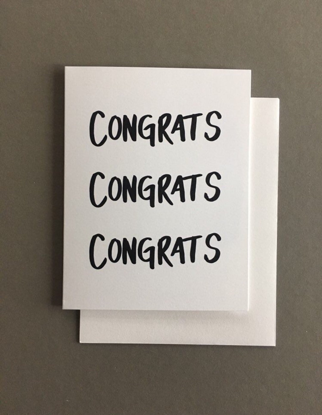 Congratulations Congrats Blank Card Greeting Card - Etsy