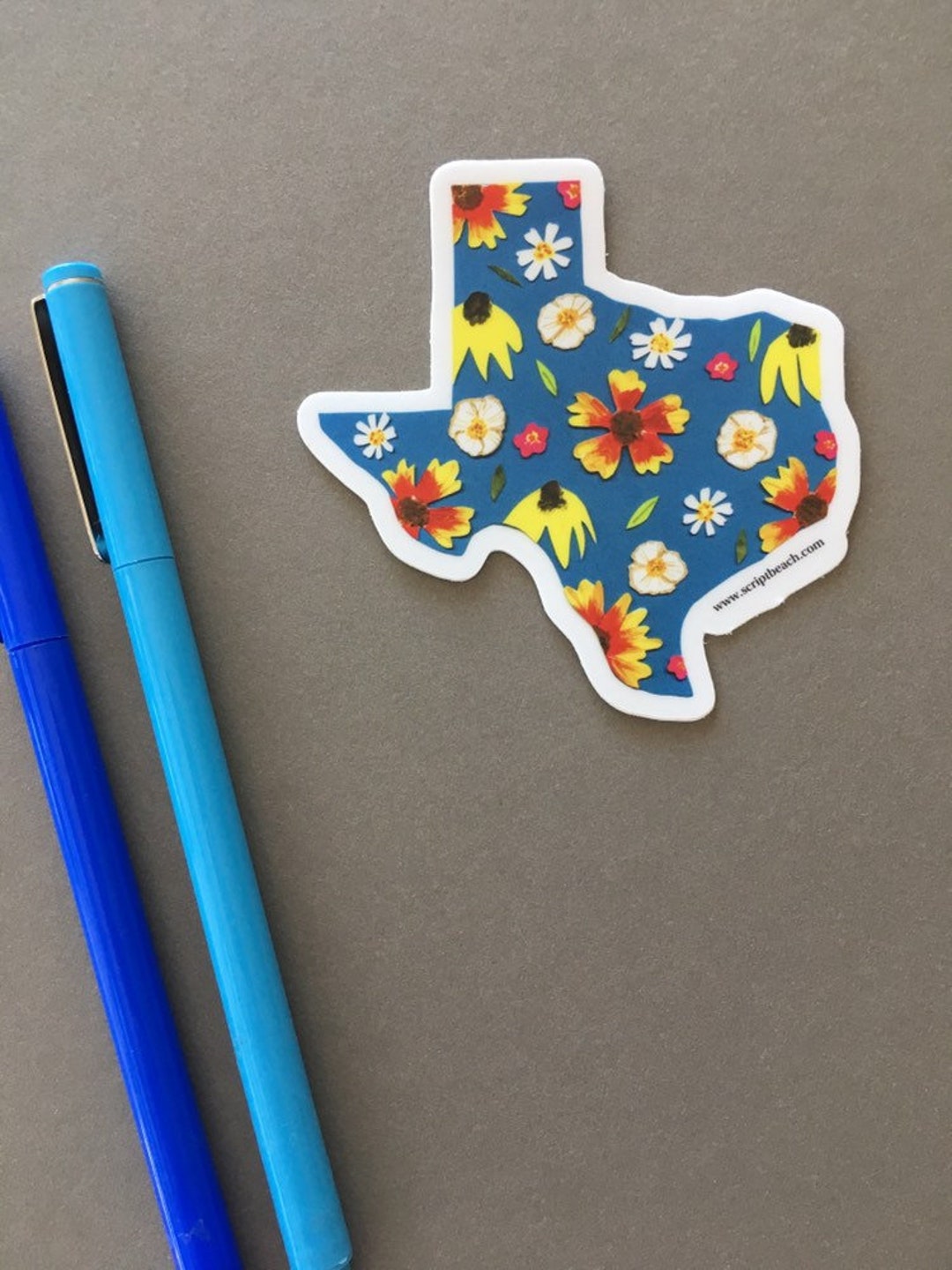 Texas Vinyl Sticker, Floral Sticker, Waterproof Sticker, Texas Pride ...