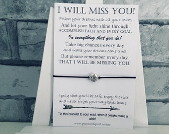 I Miss You Bracelet - Etsy