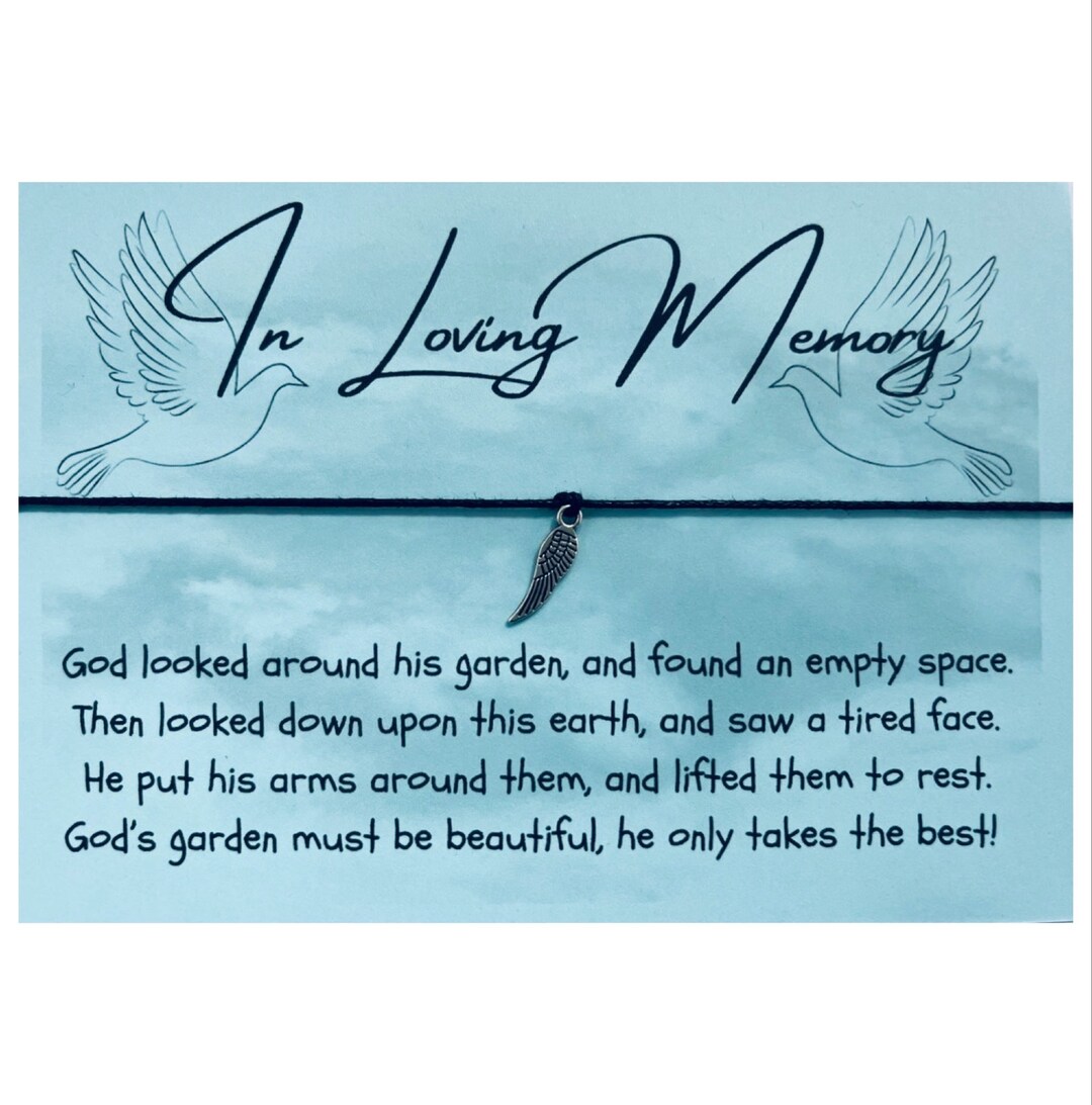 A Loving Memory Gift, Death, Loss, Passing Away Condolences Wish ...