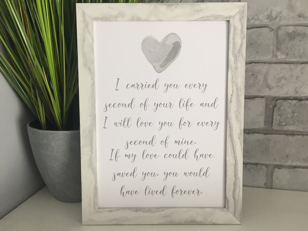 Loving Memory Angel Baby Print A4 Wall Art Print. Printed on 260gsm ...