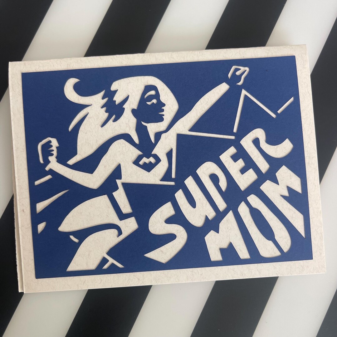 Super Mom Card: Blank Superhero Card for Mother's Day - Etsy