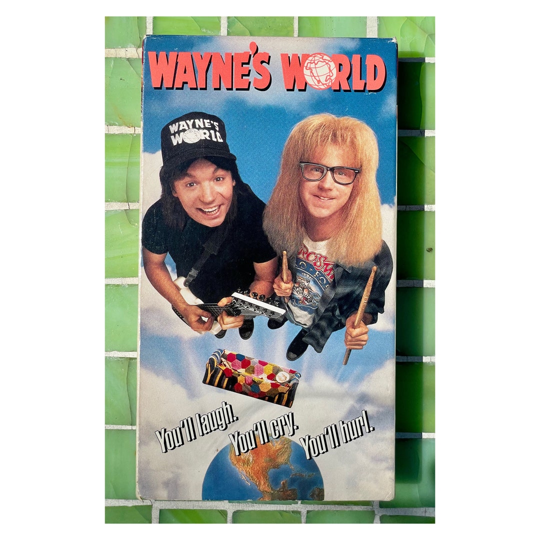 Waynes World VHS Tape, Vintage, 1992, 90s Movie, SNL Characters Film, Starring Mike Meyers, Dana ...