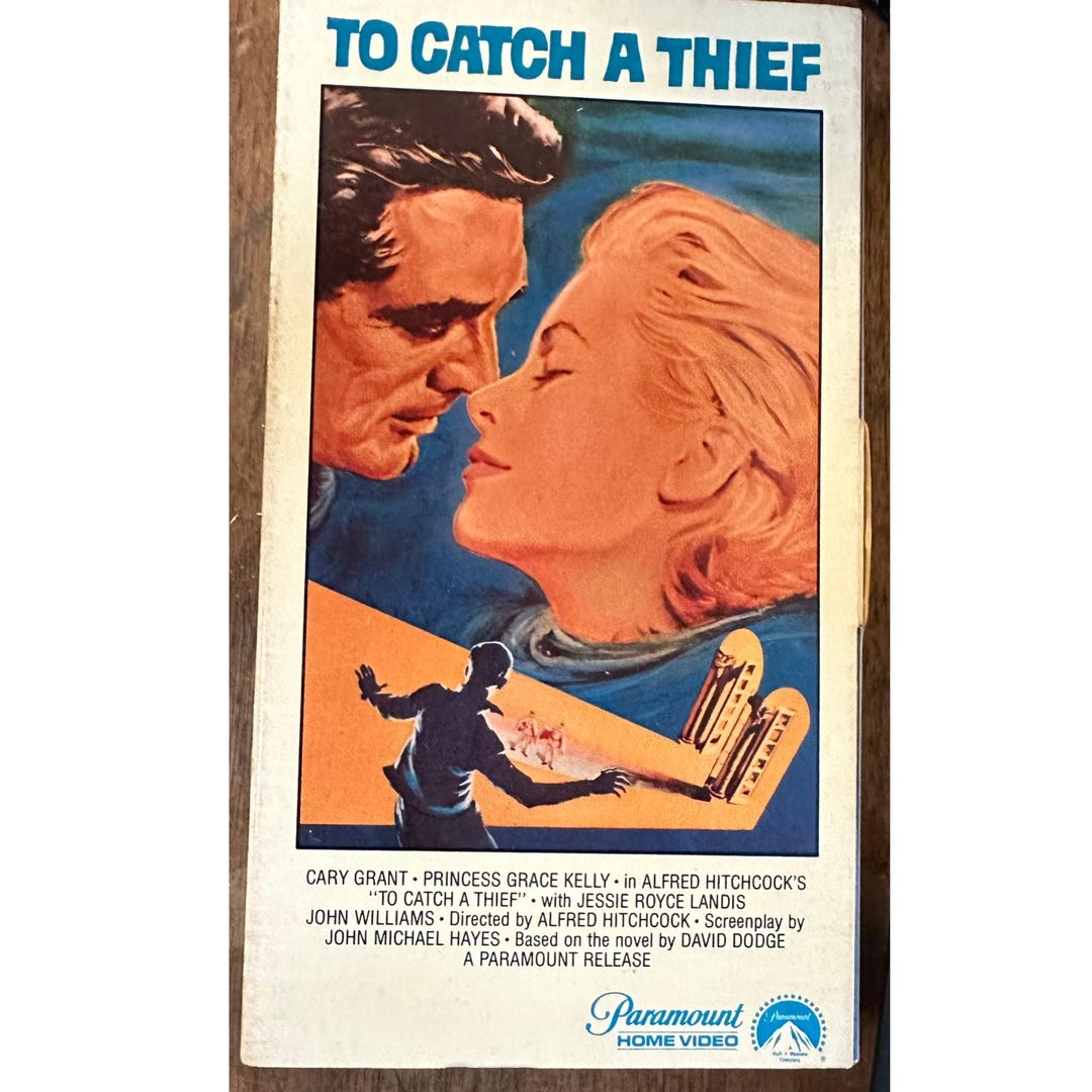 To Catch a Thief VHS Cary Grant, Grace Kelly 1981 VHS Release - Etsy