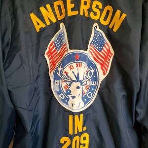 Vintage 70s BPOE Elks Navy Snap up Windbreaker Jacket Benevolent and ...