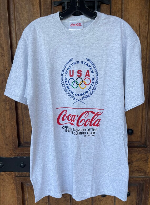 Vintage 90s Coca Cola USA Olympic Committee T-Shirt O… - Gem