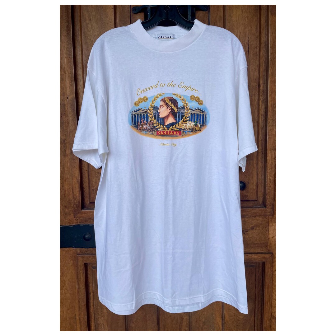 Vintage 90s CAESARS Tee Shirt Graphic Logo XL Oversized T-shirt 1990s ...