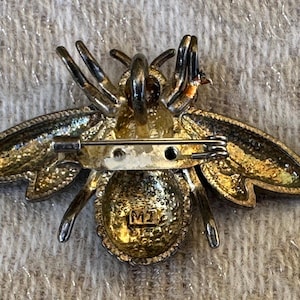 Vintage MJ Silver Tone Bumble Bee Brooch Pin Pendant Insect Jewelry - Etsy