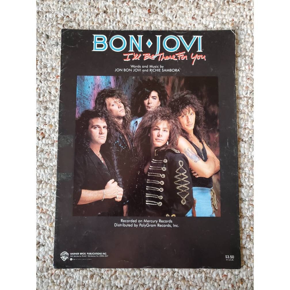 Vintage 1988 Bon Jovi I'll Be There for You Sheet Music - Etsy