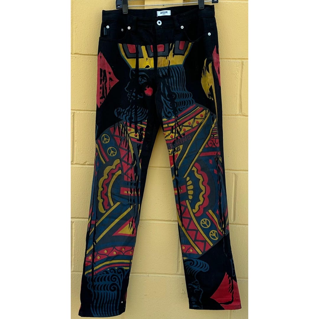 Moschino Jeans King Playing Card Graphic Jeans Size 30 Vintage 90’s ...
