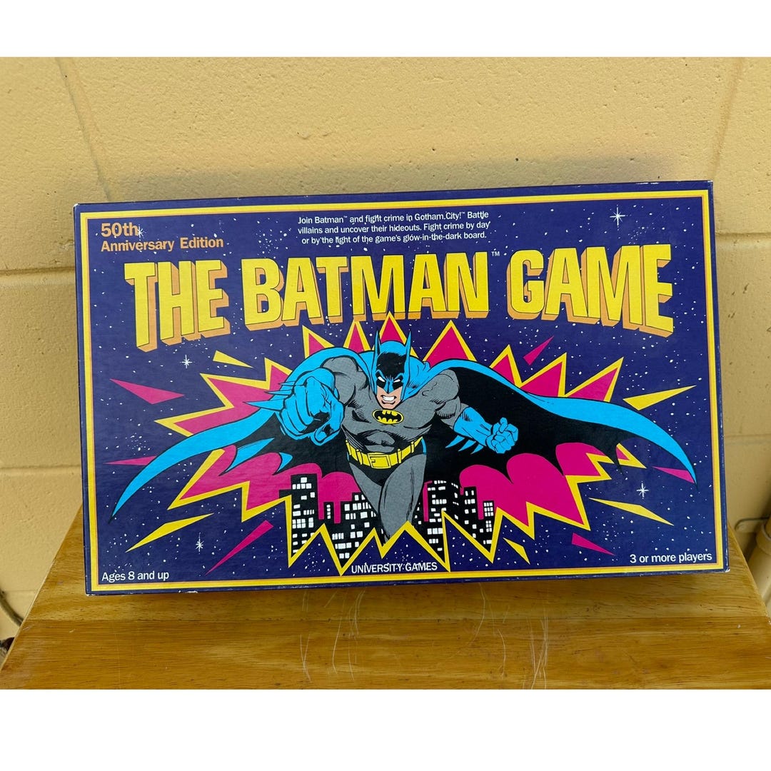 The Batman Board Game Vintage 1989 50th Anniversary Edition in Complete ...