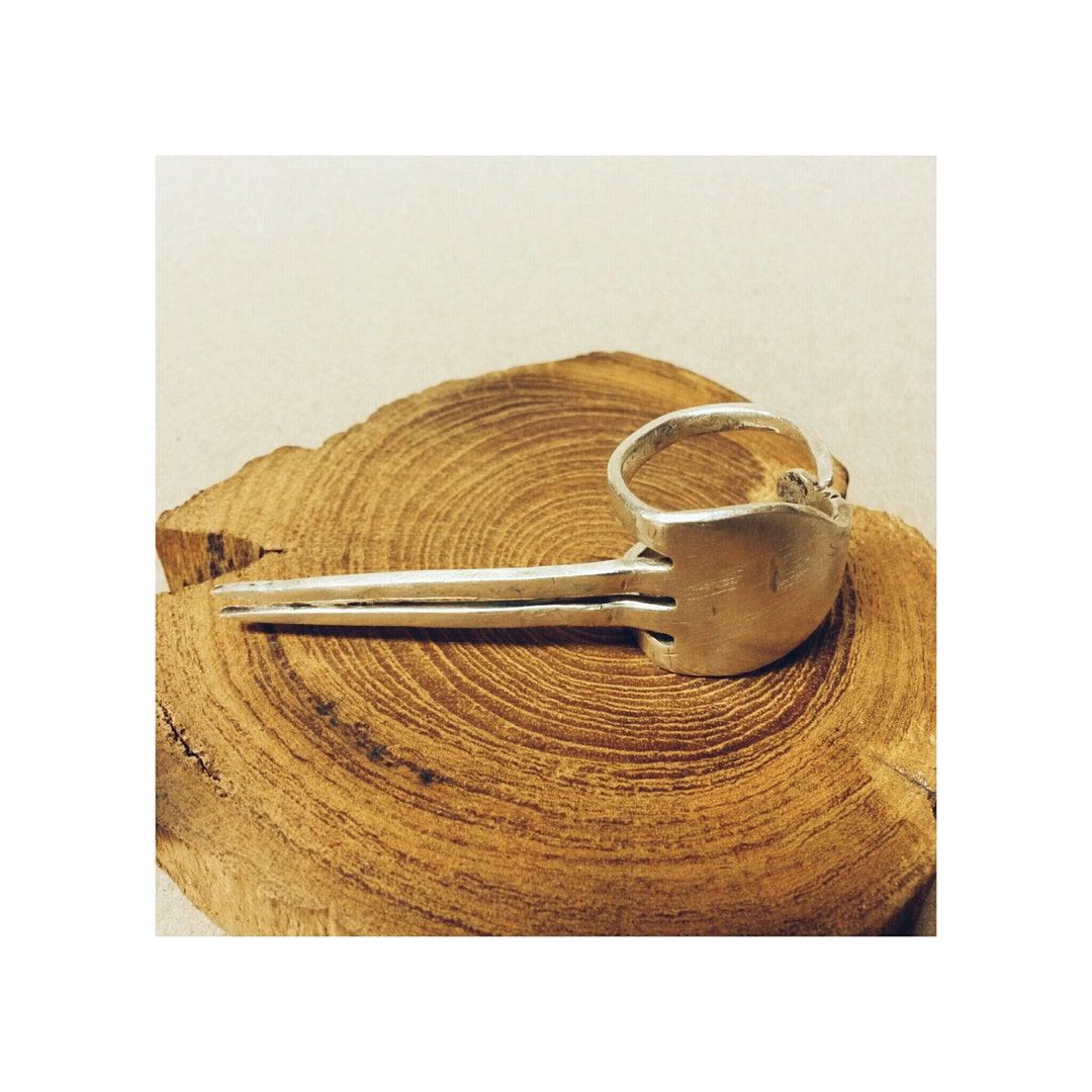 Vintage Sterling Silver Fork Ring - Etsy
