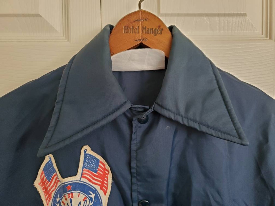 Vintage 70s BPOE Elks Navy Snap up Windbreaker Jacket Benevolent and ...